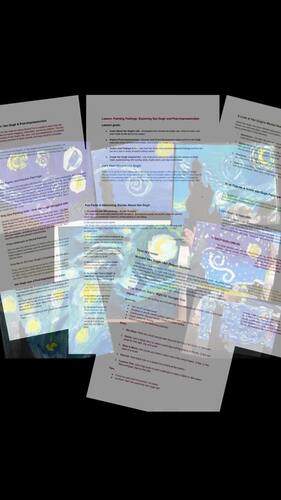 Van Gogh Art Lesson for Kids Art History + Starry Night Painting Project