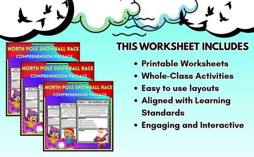Holiday Reading Comprehension: 20 Fun North Pole Passages (Grades 1–4)