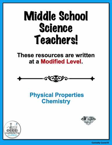 Physical Properties of Matter ELL Vocabulary Assessments for Science ...