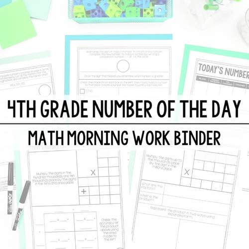 4th Grade Number of the Day Math Morning Work Binder | Digital & Print