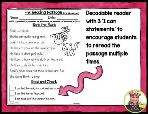 Decodable Readers glued sounds -ng and -nk - Orton Gillingham aligned