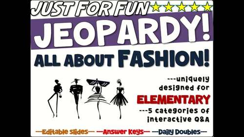 "CANDY" Elementary Jeopardy: handouts, reading & interactive slides