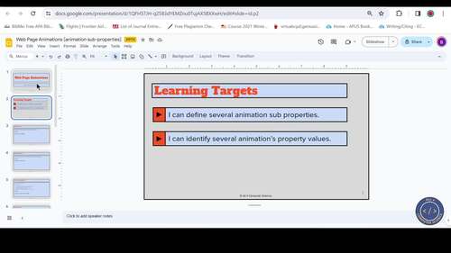 CSS Web Page Design Animations [border properties] by All 4 Computer Science