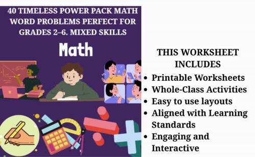 40 timeless Power Pack Math Word Problems Perfect For Grades 2–6.