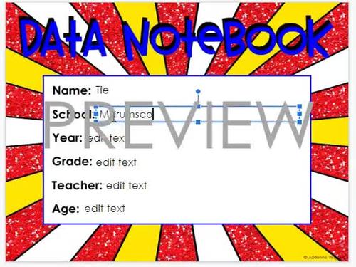 Editable Superhero Theme Data Notebook (PPT& Google Classroom) Distance ...