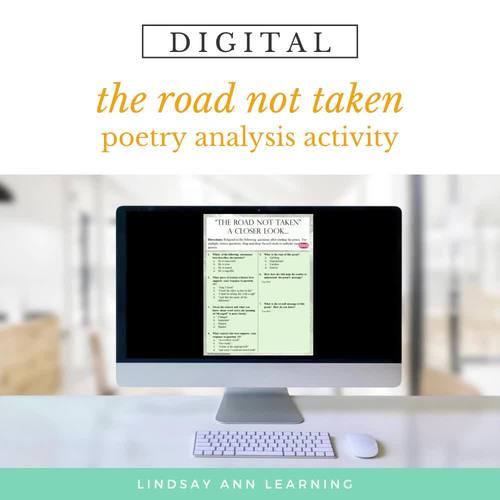 "The Road Not Taken" Reading Activity for Google Drive | TPT