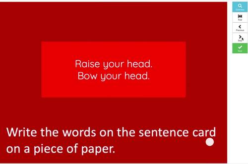 Montessori Grammar Verb Box 4-4 BOOM The Verb VIRTUAL Grammar deck inc ...
