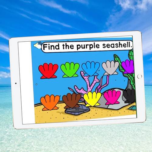 Find the various colors | BOOM CARDS with audio | Beach | TPT