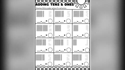 First Grade Place Value Math Worksheets—Spring Theme by Serendipity ...