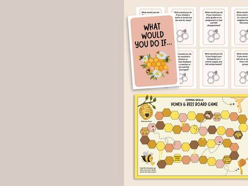 Coping Skills Counseling Board Game for Elementary & Middle School Kids