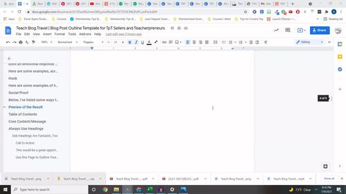 Blog Post Template and Pillar Post Outline for TpT Sellers by Teach ...