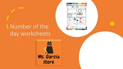 Numbers of the day math worksheets numbers 131 to 135 Model B+ | TPT