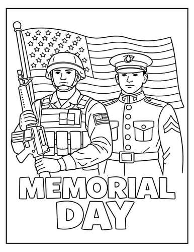 Memorial Day Coloring Pages | Patriotic Activity | Thank You Veterans ...