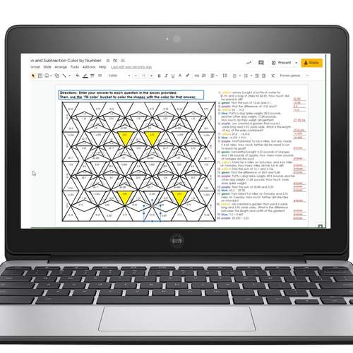 Adding & Subtracting Decimals Color by Number 5th 6th Grade Math ...