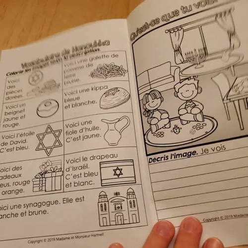 French Hanukkah Activity Booklet - Livret de Hanoukka | TPT