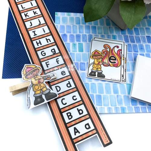 Firefighter Letter Matching & Syllable Game by Turner Tots | TPT