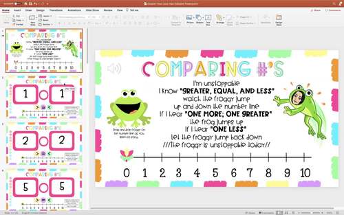 Greater than Less than (Comparing numbers) Editable GOOGLE SLIDES/ PWPT ...