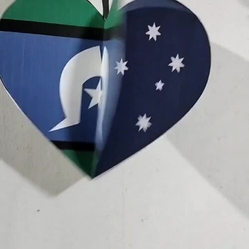 NAIDOC WEEK 3D Hanging Heart Craft Australia Aboriginal Flags Coloring ...
