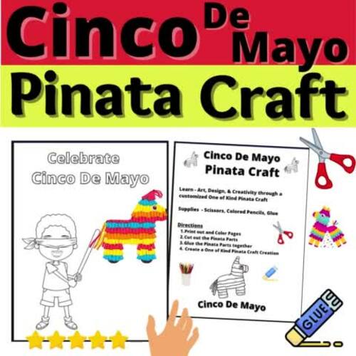 Cinco de Mayo Craft Art Activity Pinata Create Resources Lesson Classroom