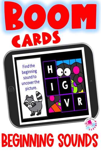 BEGINNING SOUNDS BOOM CARDS by Primary Piglets | TPT