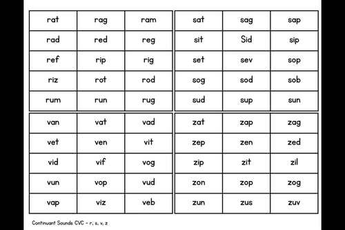 Mini Quick Blends | Decodable Phonics Word Lists | Decoding Practice
