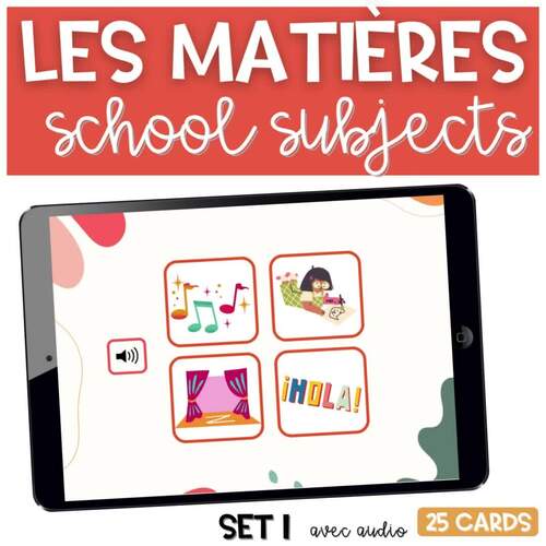 Les matières à l' école - French School Subjects BOOM CARDS | TPT