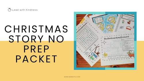 Nativity Christmas Story No Prep Packet to print and go | TPT