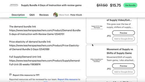 Supply Lesson and Review Game Bundle – Change in Supply vs. Change in ...