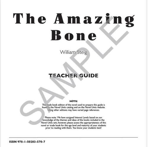 The Amazing Bone Novel Units® Teacher Guide Novel Study | TPT