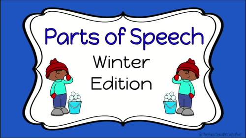 Winter Parts of Speech Practice Videos and Printables | TPT