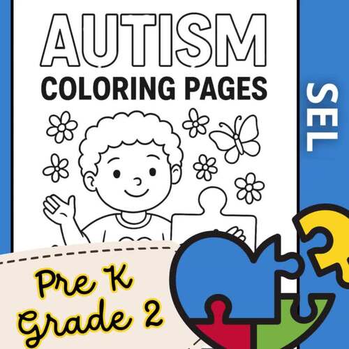 Autism Coloring book awareness coloring pages | PreK–Grade 2 | , SEL ...