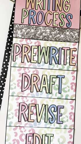 Hey Lisa! Bright & Happy Writing Process - Large Pencil Poster ...