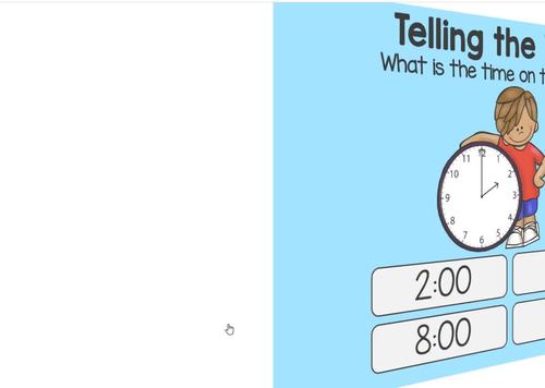 Telling the Time (O'Clock and Half Past) Boom Cards | TpT