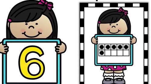Ten-Frames + Numbers to 10 | Kindergarten Math Posters & Worksheets