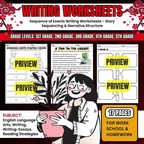 Sequence of Events Writing Worksheets - Story Sequencing & Narrative ...