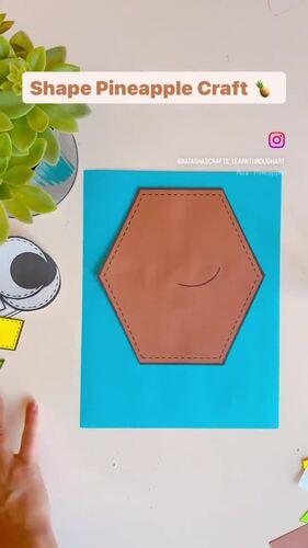 2D Shape Pineapple Math Craft Kindergarten Geometry Summer Bulletin