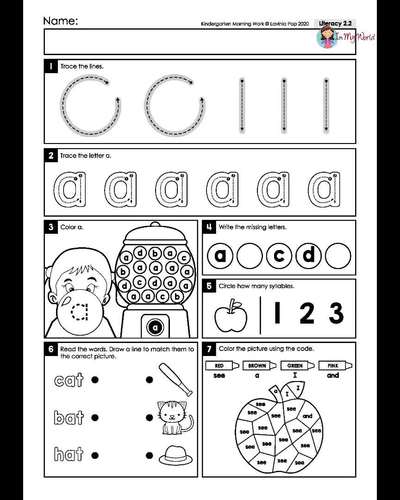 Kindergarten Morning Work Set 2 by Lavinia Pop | TpT