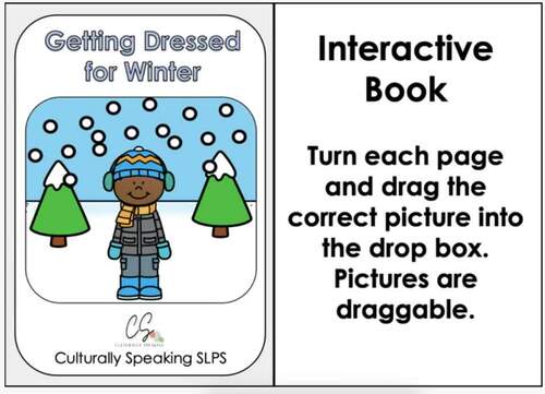 Getting Dressed for Winter (Boy) & BOOM CARDS by Culturally Speaking SLPs