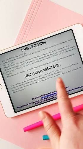 Digital Apraxia Bubbles Game for Speech Therapy by Speech Is Sweet