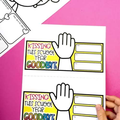 Kissing this School Year GOODBYE | End of Year Writing Craft | TPT