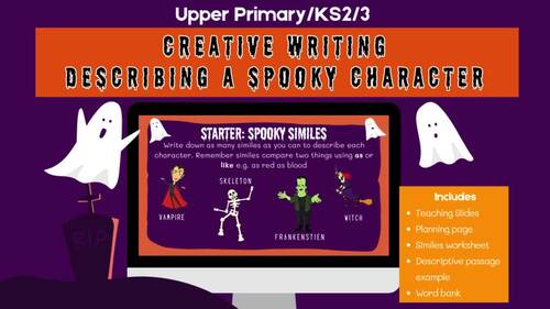 Halloween Creative Writing - Describing a Spooky Character by Mrs McL ...