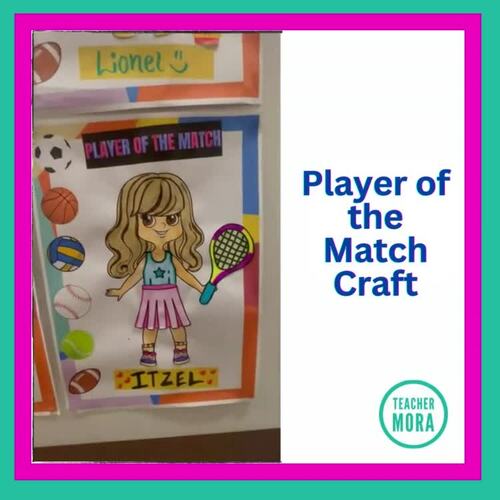 Player of the Match Craft - Sports Craftivity - Olympics - Soccer ...