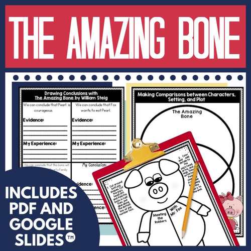The Amazing Bone by William Steig Activities in Digital & PDF | TPT