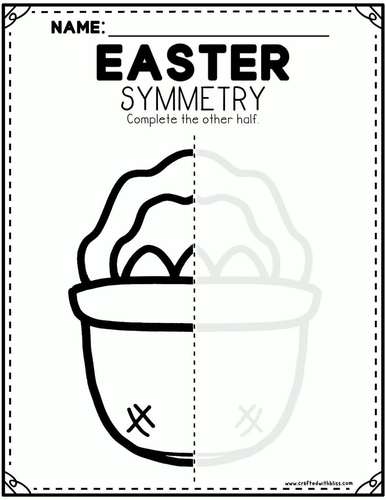Easter Symmetry Printable For Early Finishers | TPT