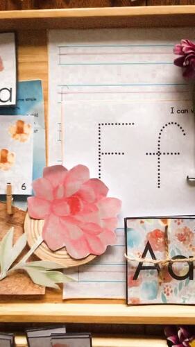 F is for Flower Early Learning Pack by For the Love of Homeschooling