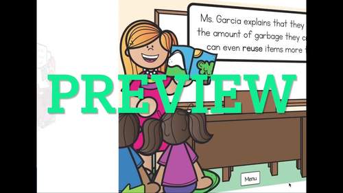 EARTH DAY Story Narrative Retell Comprehension Vocabulary BOOM CARDS