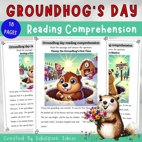 Groundhog Day Reading Comprehension Worksheets | 1st to 3rd Grade