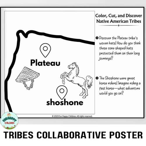 Native American regions map Activity | Tribes Collaborative Poster K ...