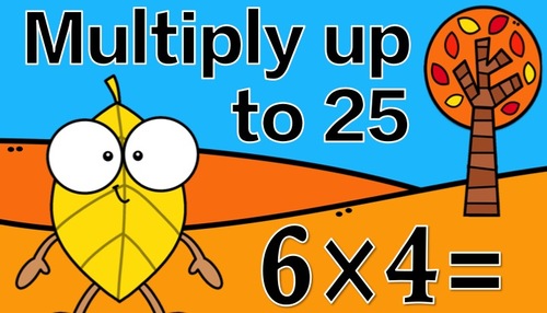 Thanksgiving: Multiply up to 25: Math Brain Break by Move and Groove Math