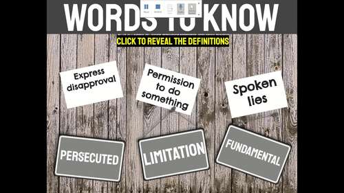 First Amendment Interactive Google Slides™ Presentation | Distance Learning